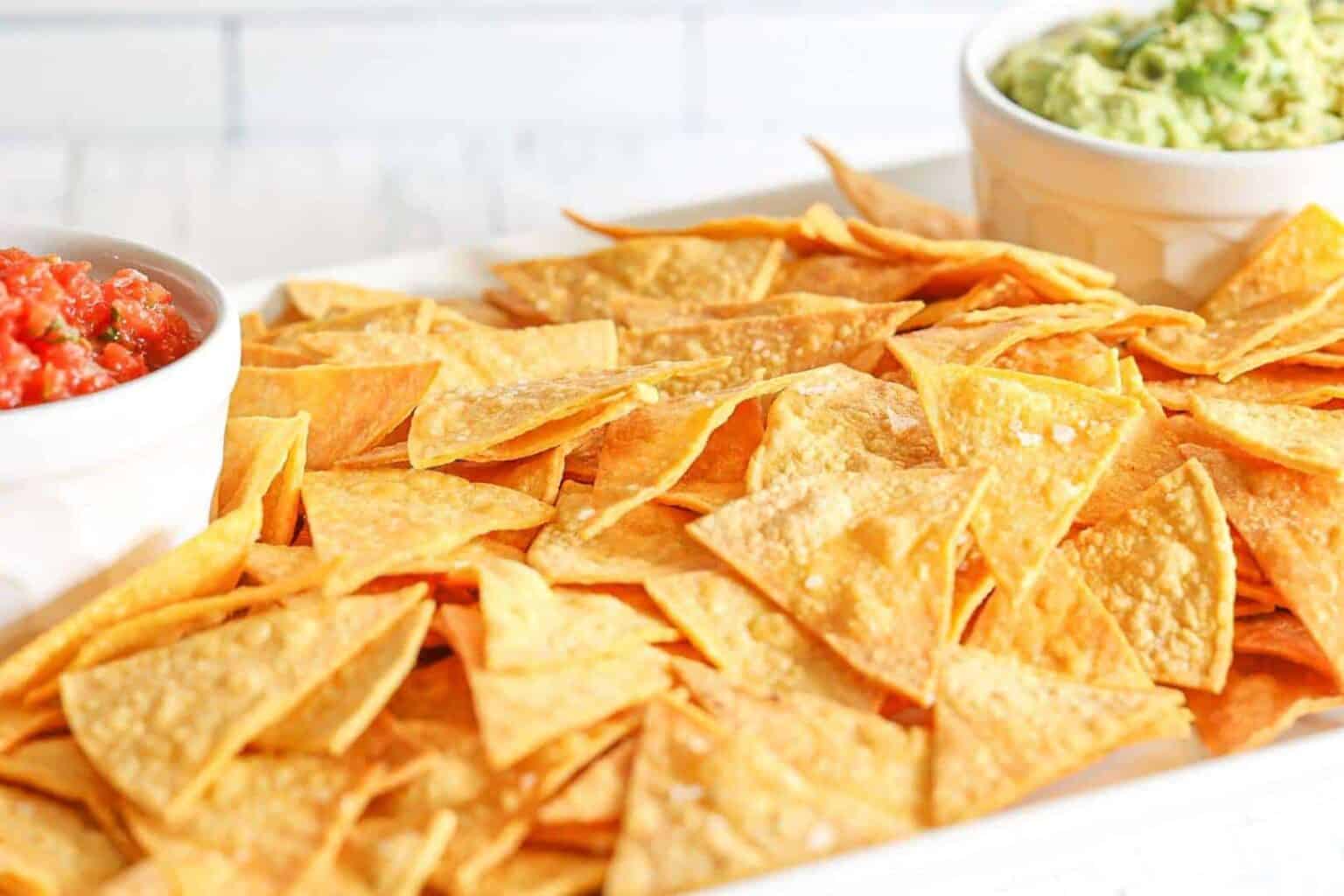 Gluten-Free Homemade Baked Tortilla Chips - The Savory Cipolla