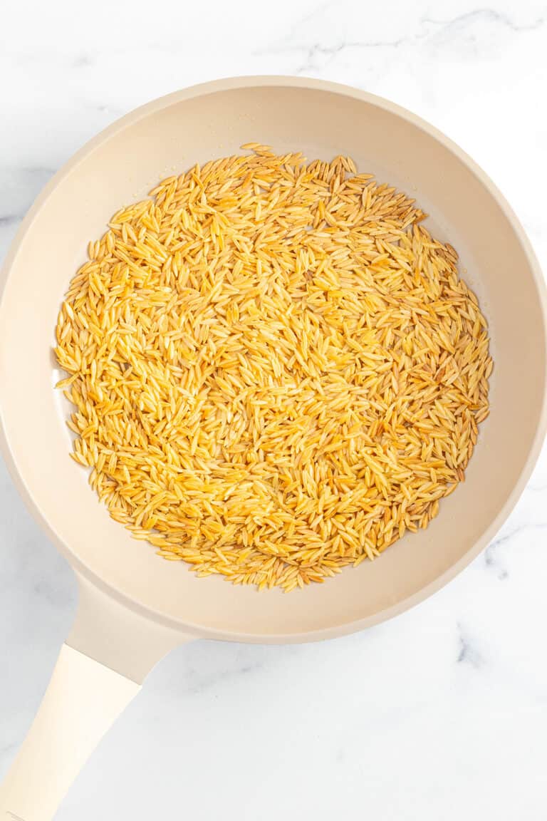 Orzo Rice Pilaf with Garlic and Herbs - The Savory Cipolla