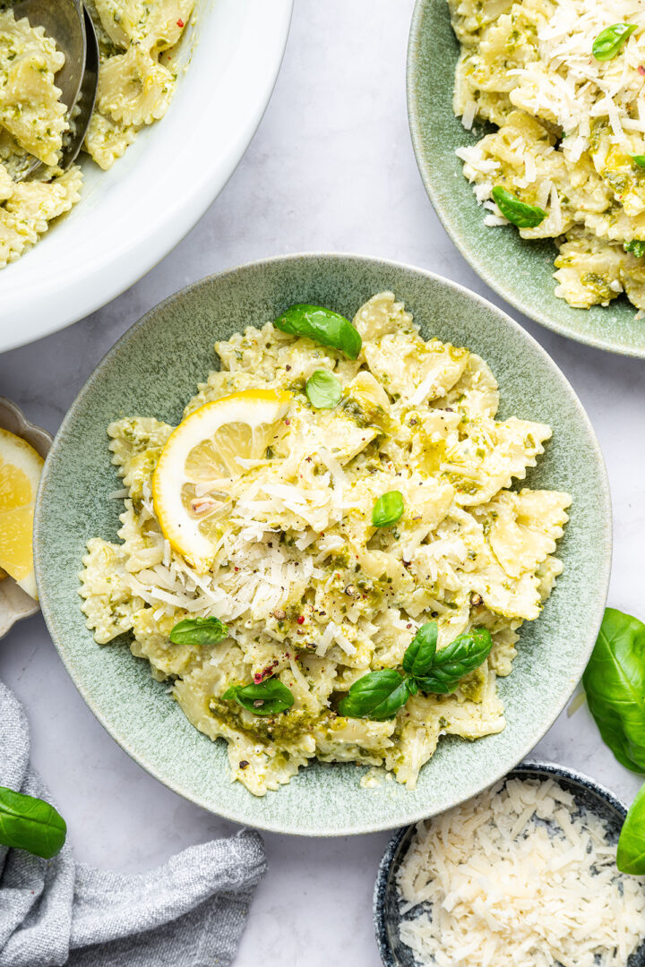 Quick Pesto Ricotta Pasta (Ready in 15 Minutes!)
